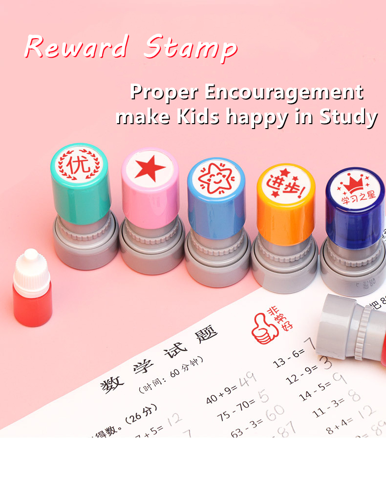 23mm Pre-ink Reward Stamp Chop / Cop Guru for Teacher For Students For ...
