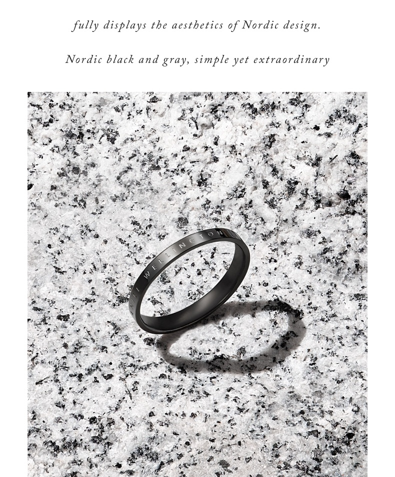 Daniel Wellington Classic Ring Black - Unisex Ring - Couple Rings ...