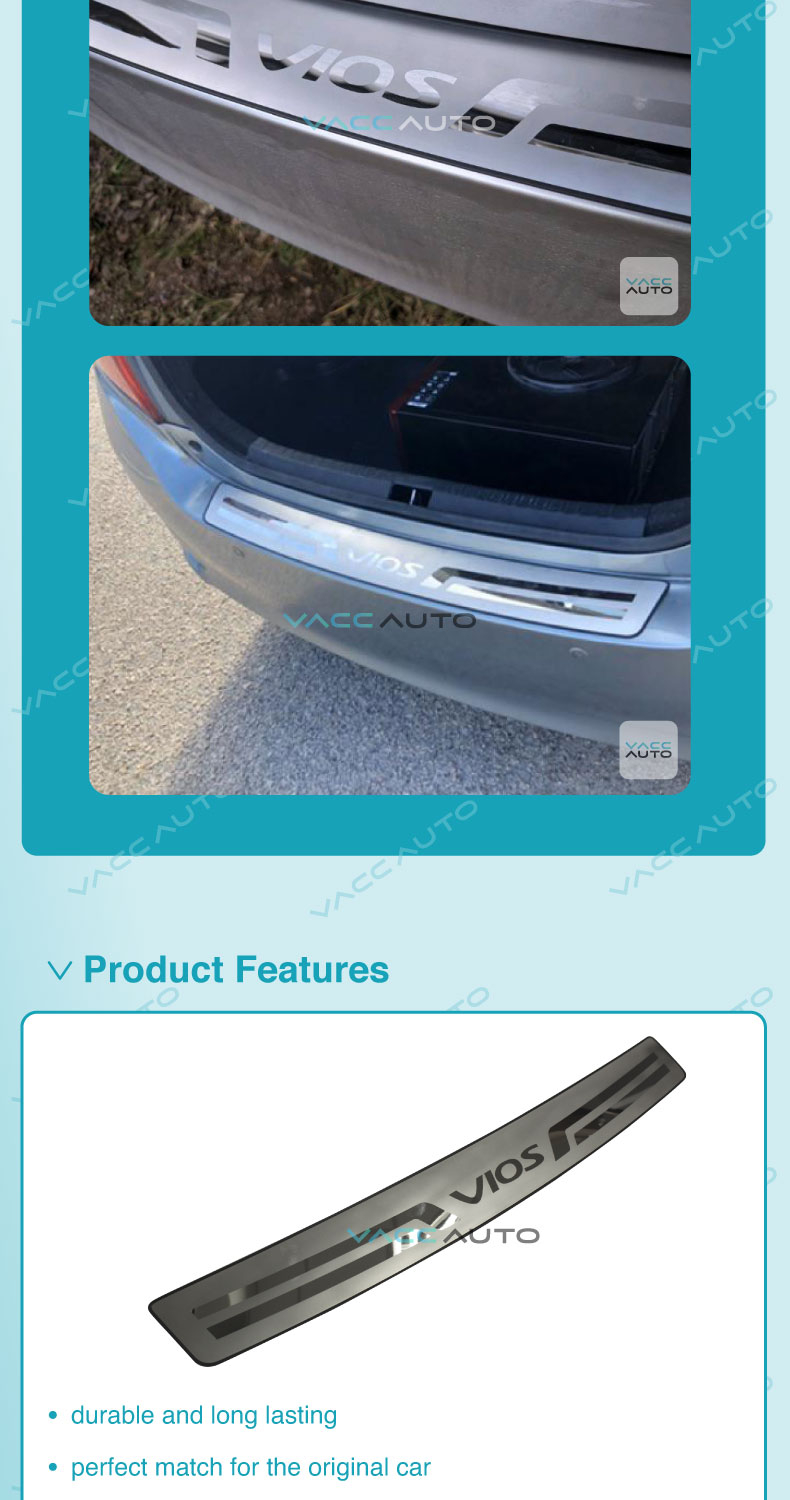 Toyota Vios (3rd Gen) Rear Bumper Protector - Out (Type B) Protector ...