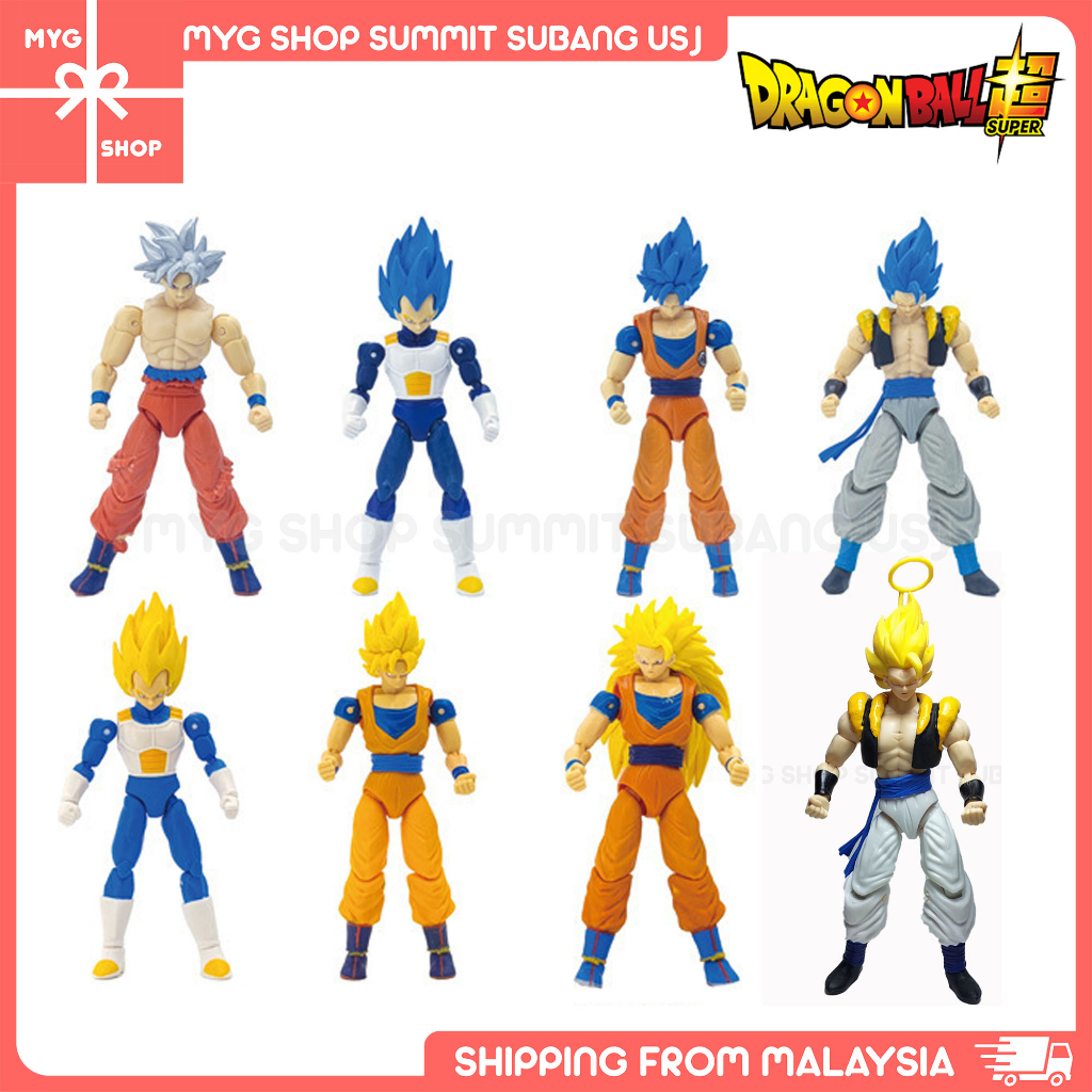 Dragon Ball Goku Super Saiyan Vegeta Action Figure Moveable Joint Anime ...