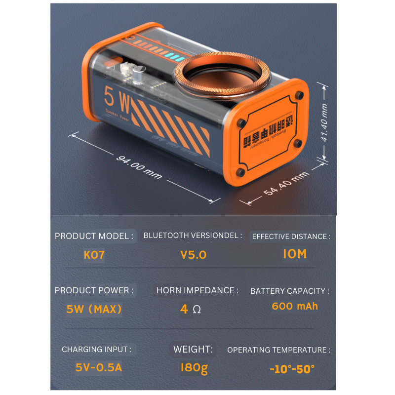 K07 Portable Bluetooth mini Speaker bass besar speker bass spiker ...