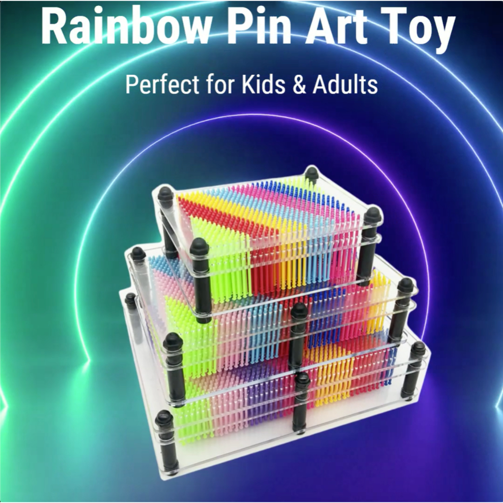 EvoGadgets – Creative 3D Rainbow Colour PIN ART / Pinart Toy / Puzzle ...