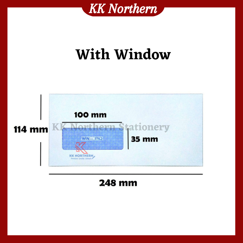 (1 Box) 500 Sheets Winpaq White Envelope 4.5" x 9.75" (with window ...