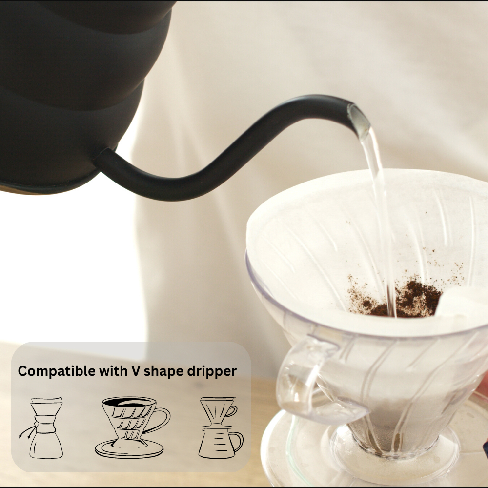 V60 Coffee Paper Filter, 01 / 02 Sizes, 100 pcs, Off White / Natural ...