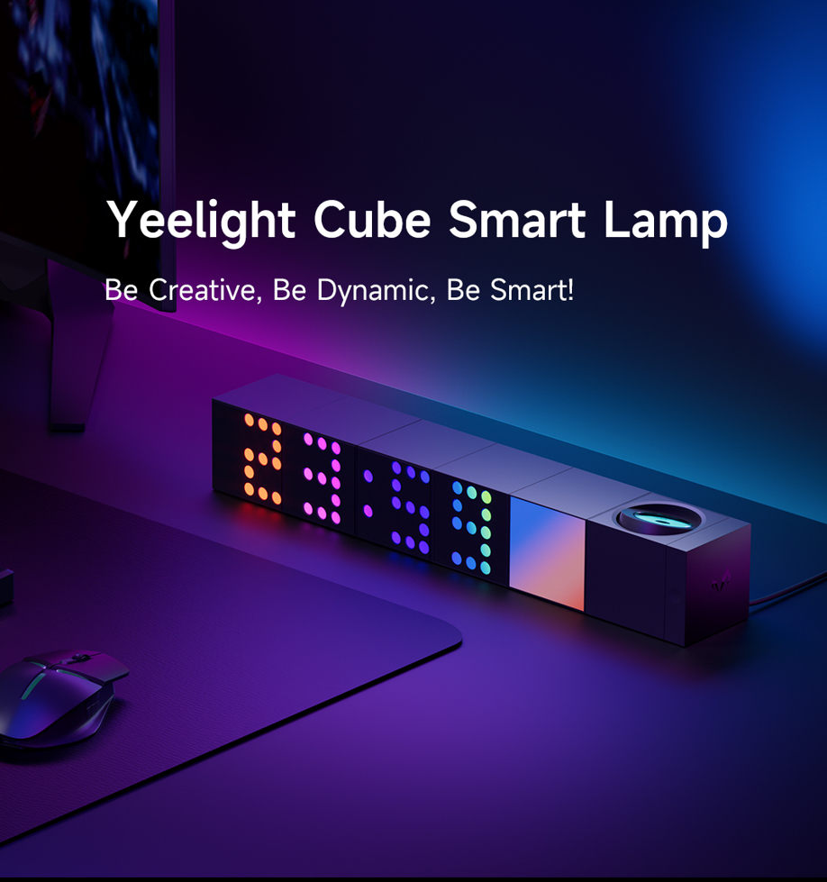 Yeelight Cube Smart Lamp Customize Light for Fun | Gaming Music RGB ...