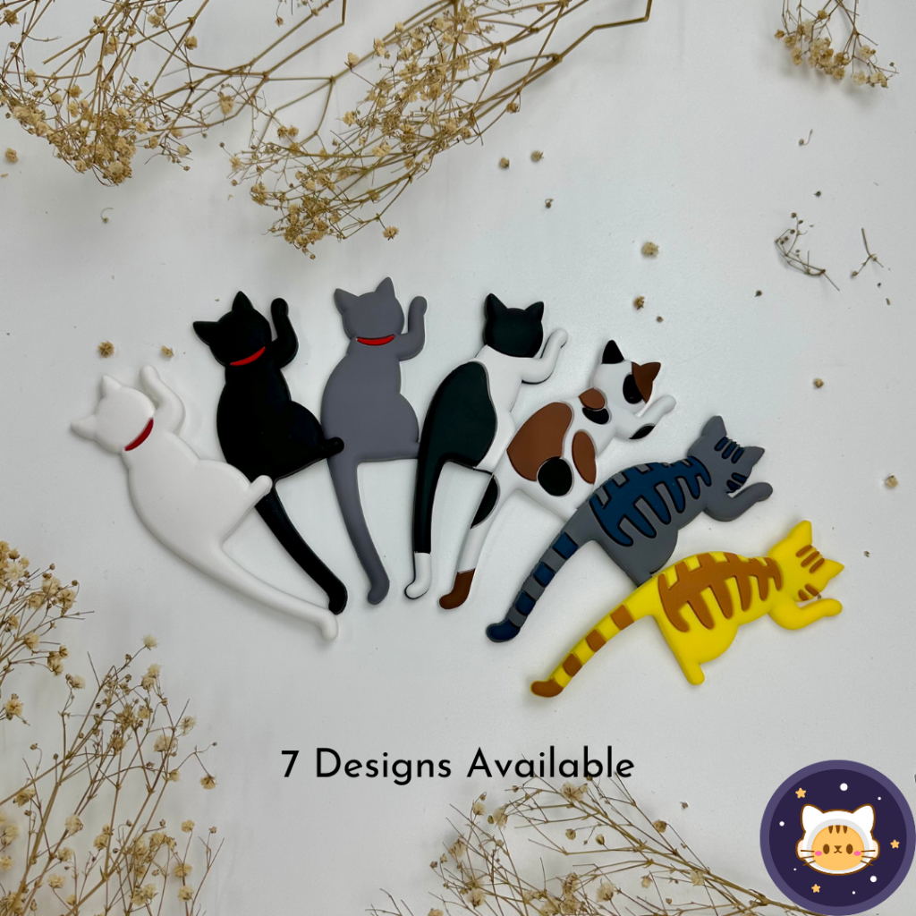 OYEN PLANET Cute Cat Fridge Magnet Hook Note Key Holder Animal ...