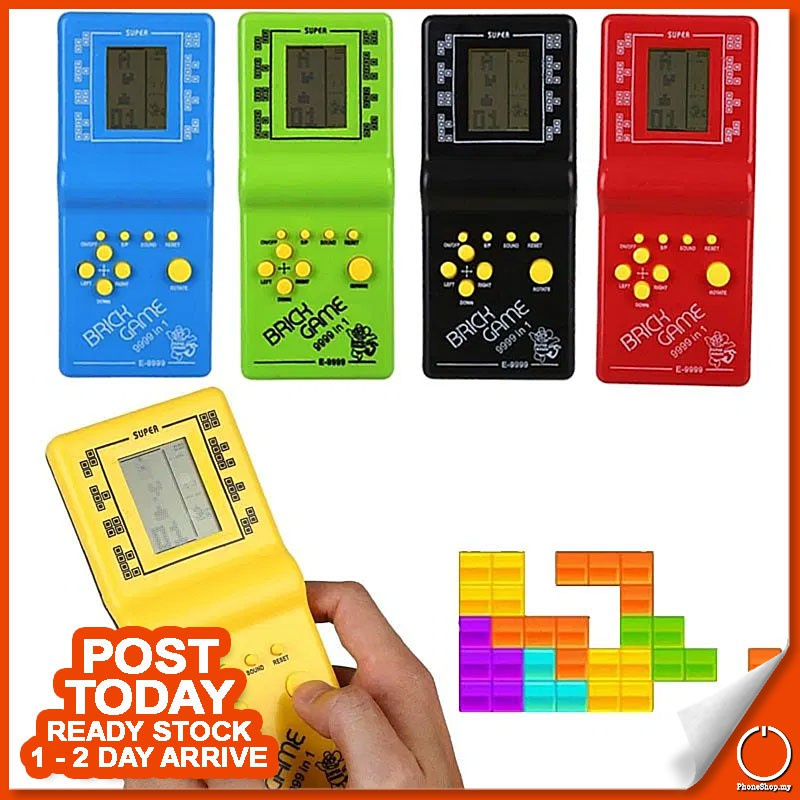 𝗖𝗟𝗔𝗦𝗦𝗜𝗖 Fun Tetris Brick Arcade Mini Gameboy Pixel Game Retro Handheld Electronic Block Boy ...
