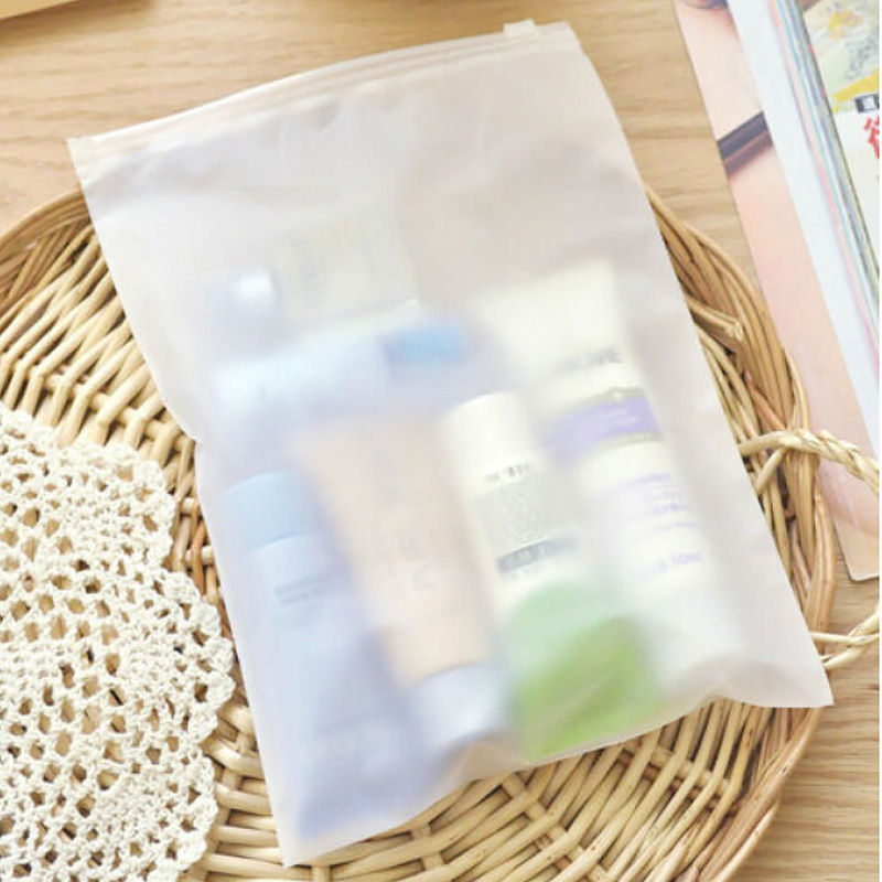 𝐙𝐈𝐏 𝐋𝐎𝐂𝐊 EVA Zipper Bag Clear Double Matte Clothes Storage Travel ...