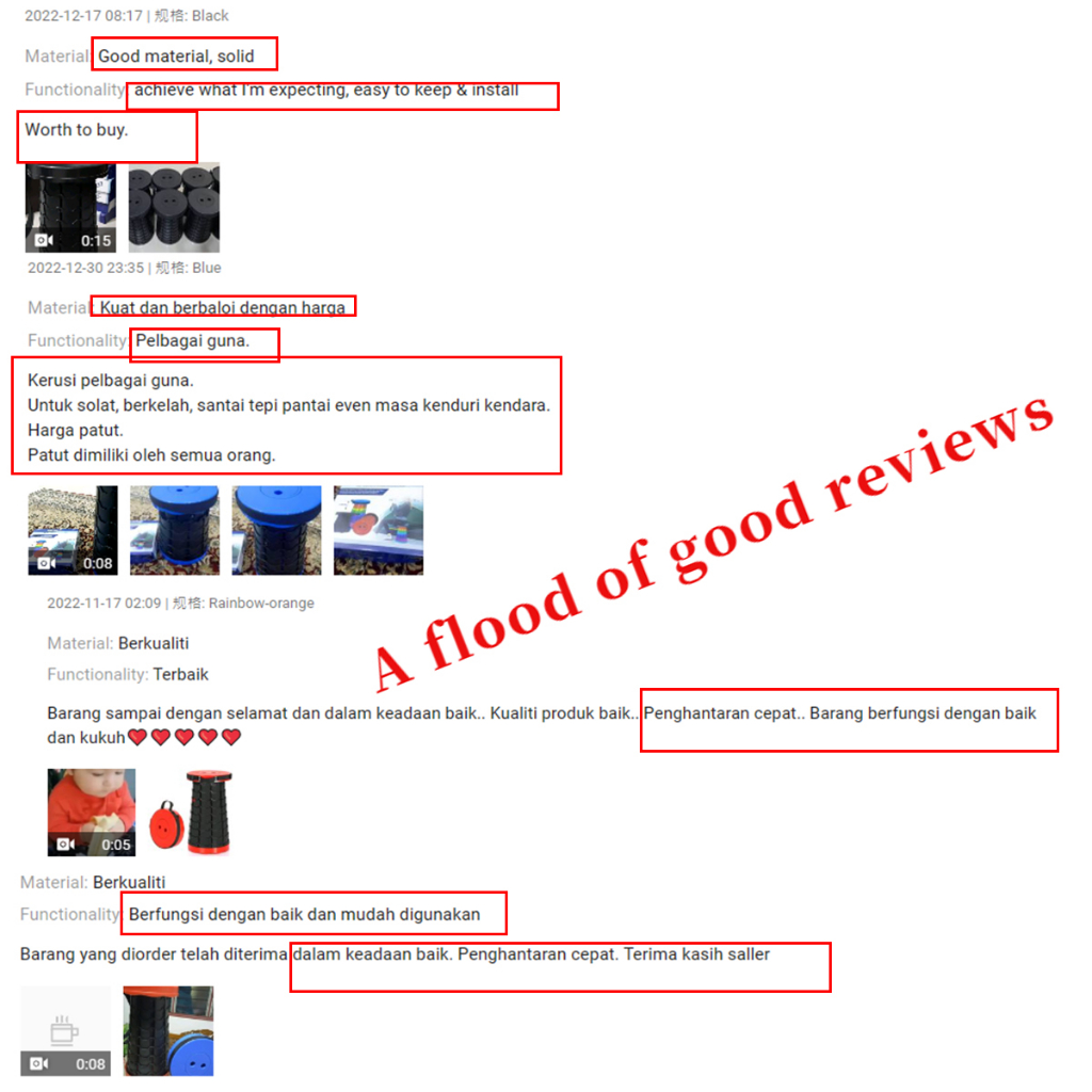 【M'sia Stock】Outdoor Retractable Kerusi Solat Telescopic Stool Portable ...