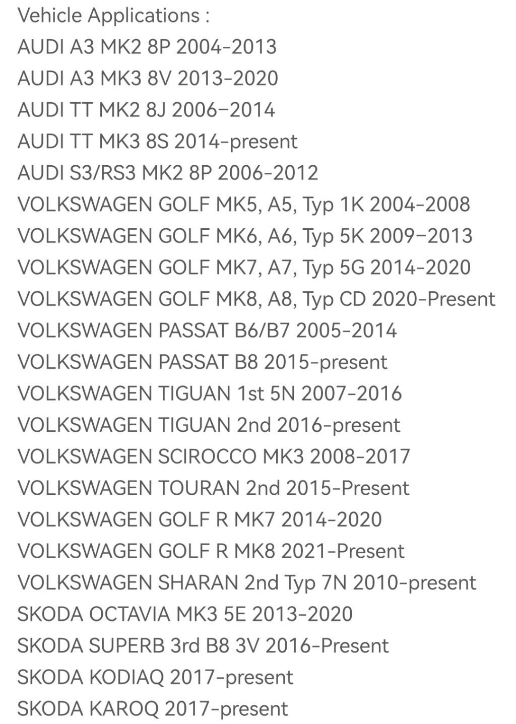 VW Volkswagen Golf GTI MK6~MK7.5 / Audi TT 8J - Rear Upper Camber ...