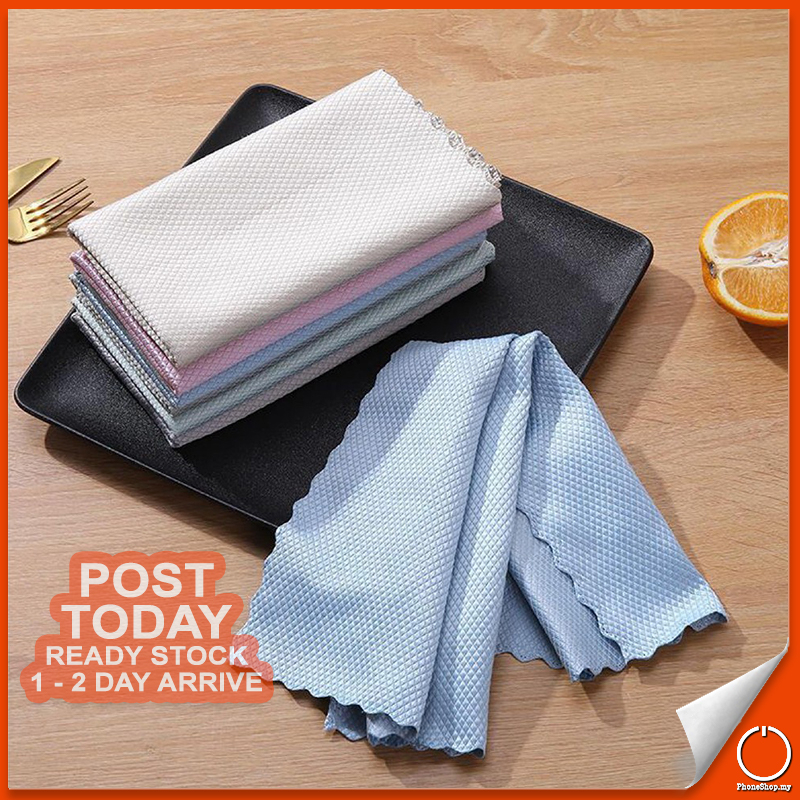 𝐋𝐈𝐍𝐓 𝐅𝐑𝐄𝐄 Fish Scale Cleaning Cloth High Absorbent Kitchen Towel ...