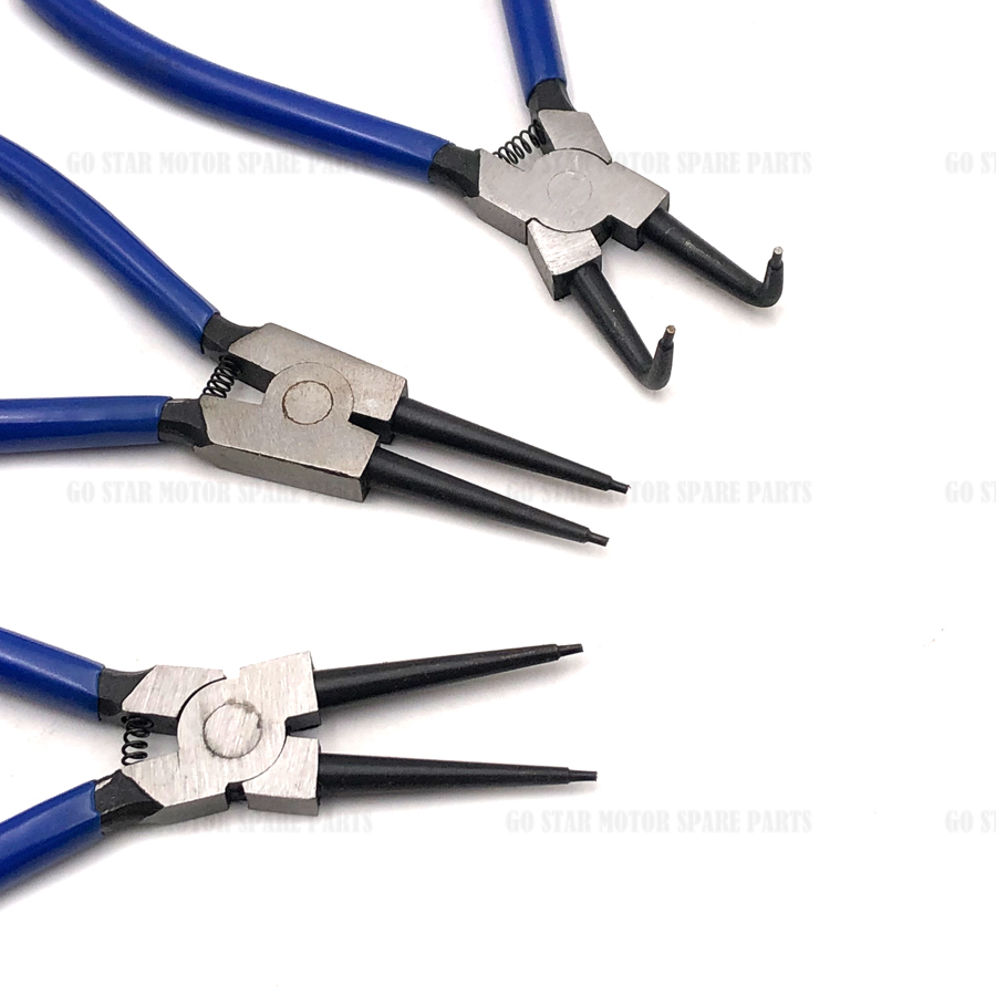 7" Inch Circlip Clip Plier Straight Bent Internal External Needle Snap ...