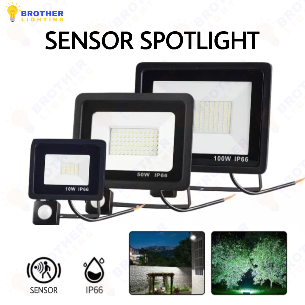 [Premium] LED Spotlight Sensor Flood Light RGB Celling 10W/30W/50W/100W ...