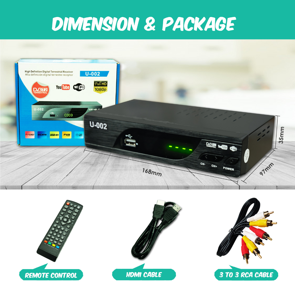 Myfreeview MYTV Decoder DVB T2 DVBT2 UHF TV Decoder Dekoder MY TV ...