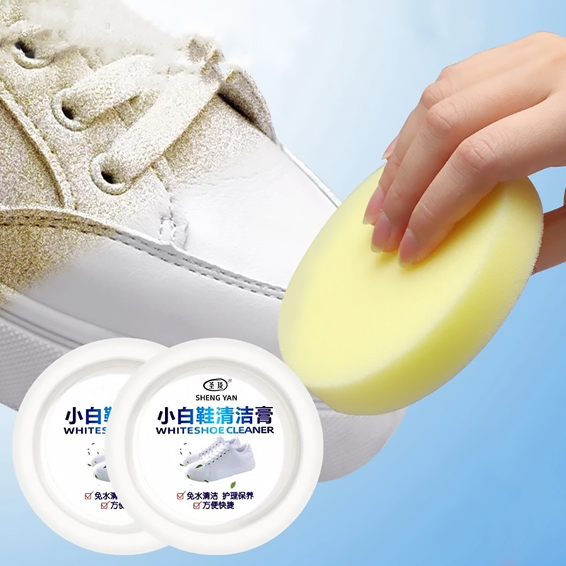 White Shoe Cream Paste Shoes Sneaker Cleaner Bag Dirt Cleaning Polish ...