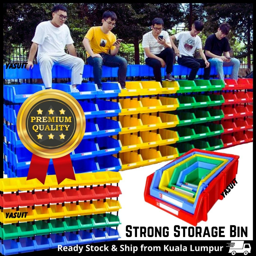 Heavy Duty Compartment Bin 6 or 12 sets Part Bin Storage Rack Plastic ...