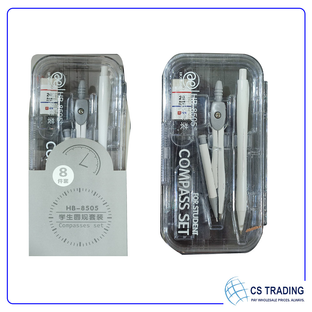 Student Compass Set Math Set Geometry 7-Piece / 8-Piece Kompas Belajar ...