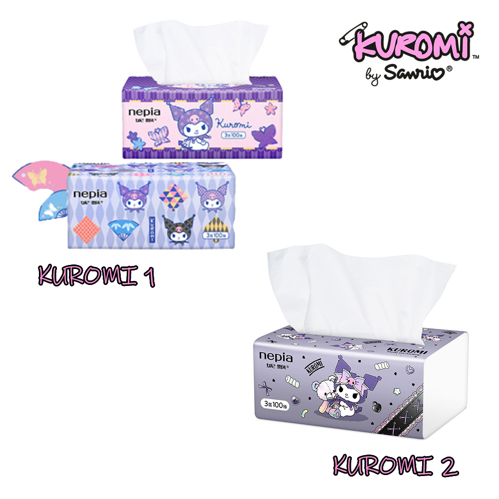 NEPIA KUROMI 3 Ply Facial Tissue (120mm x 176mm) 100 Sheet/ Bag ...