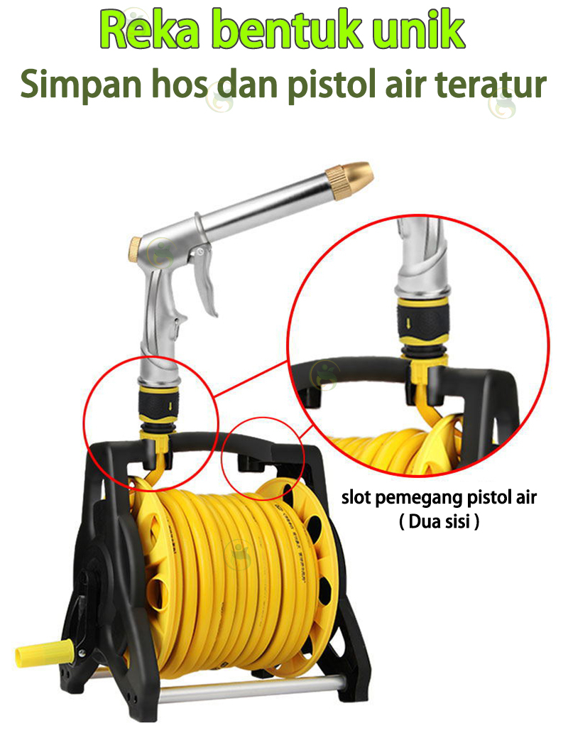 Portable Garden Hose Reel Storage Rack with Accessories Set flexible ...