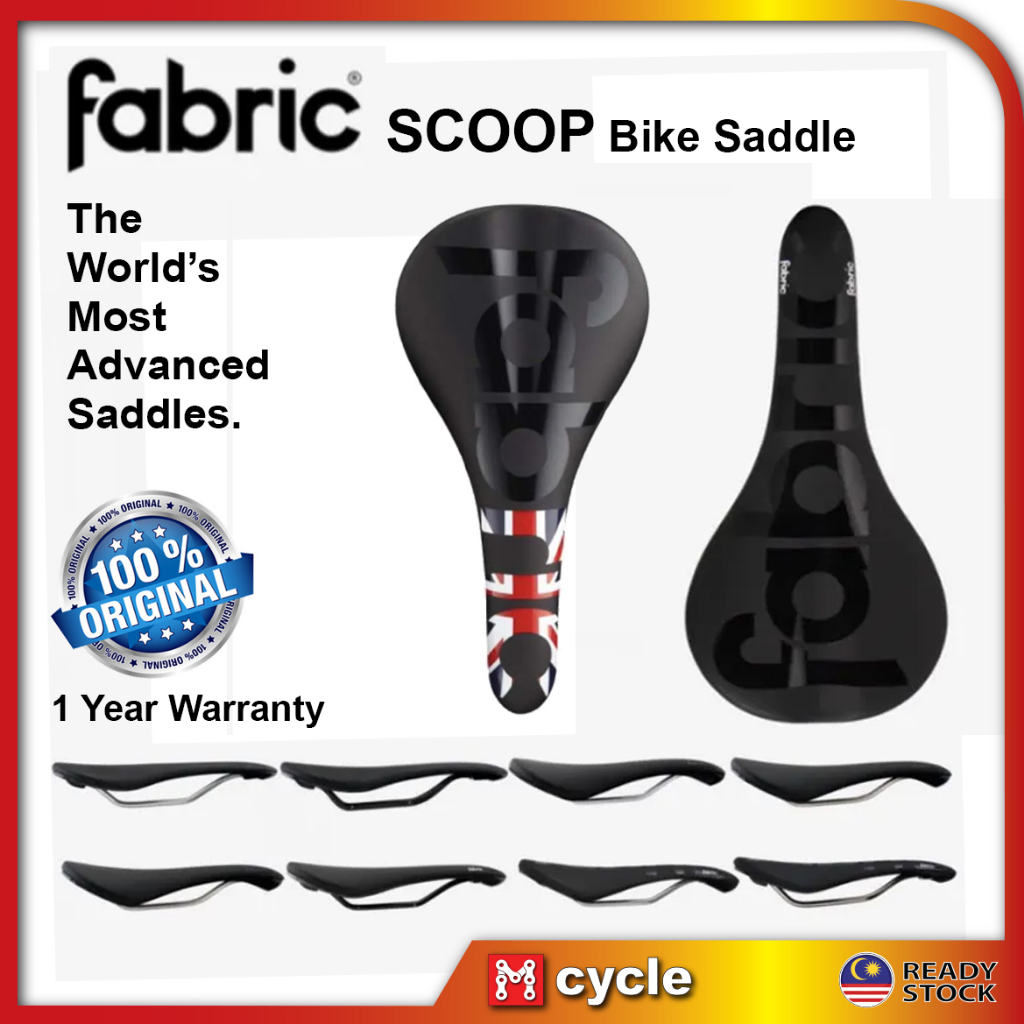 FABRIC Scoop Race Flat Shallow Radius Bicycle Saddle for Roadbike MTB ...