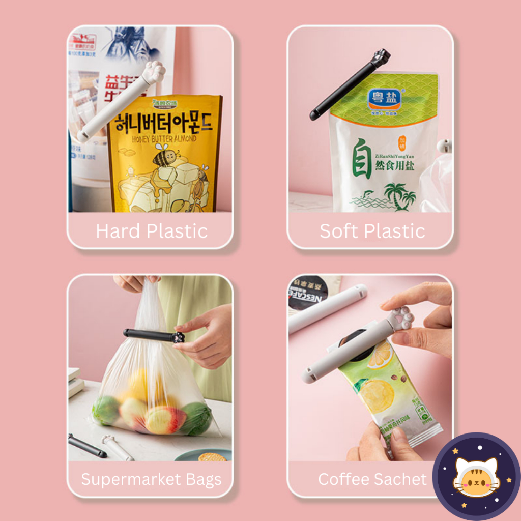 6Pcs OYEN PLANET Food Sealer Seal Clip Snack Bag Reusable Plastic ...