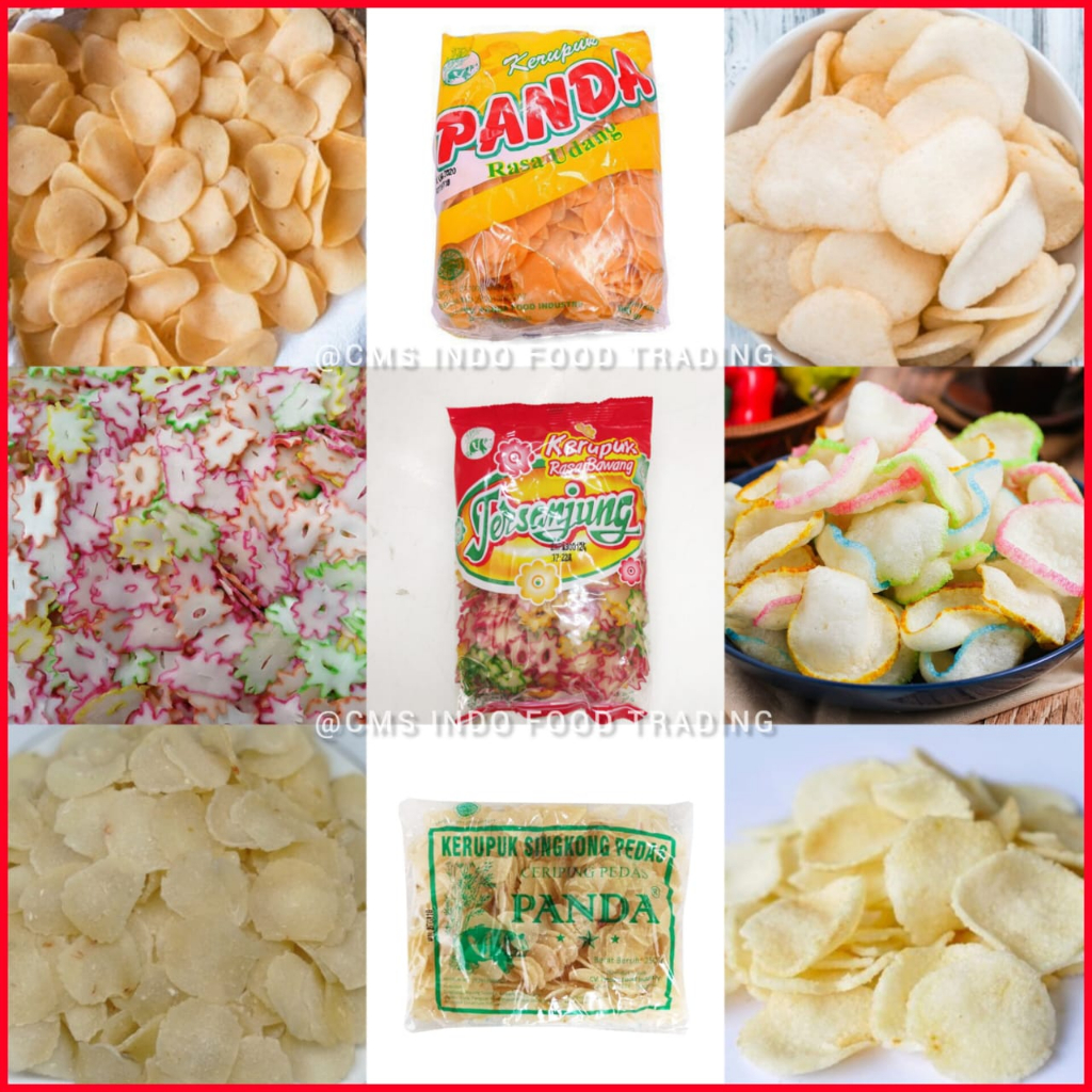 Kerupuk Panda Sing Kong Pedas Sayur Bawang Udang Mentah Asli Product ...