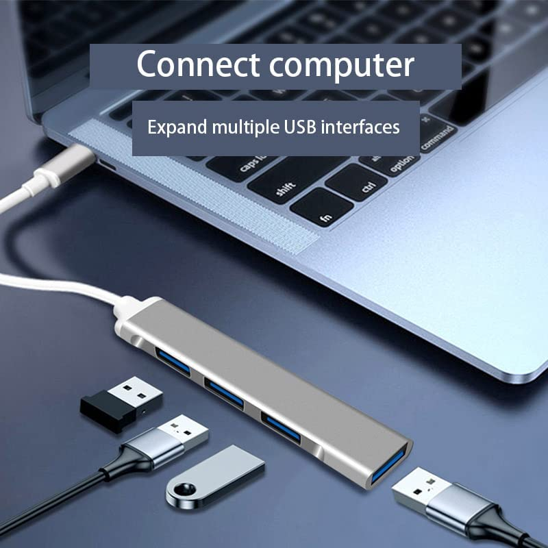 Type-C to USB Hub 4 Port Type to USB Mini Multi-interface Adapter For ...