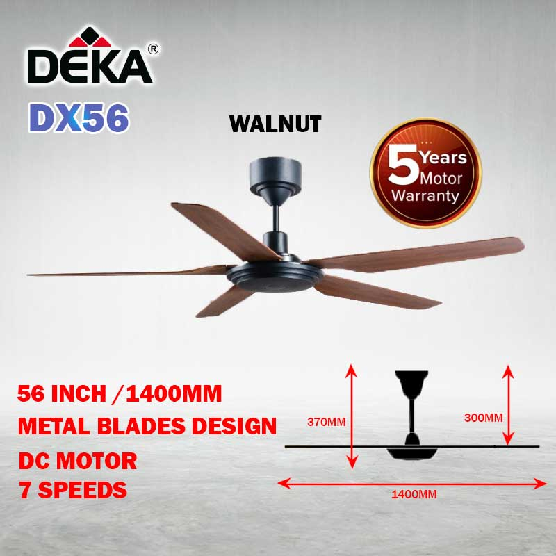DEKA Ceiling Fan with Remote Control SCX56 DKR56 DX56 Black Kipas ...
