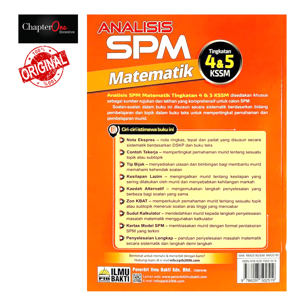 [Ilmu Bakti] Analysis SPM | Matematik / Mathematics / Matematik ...