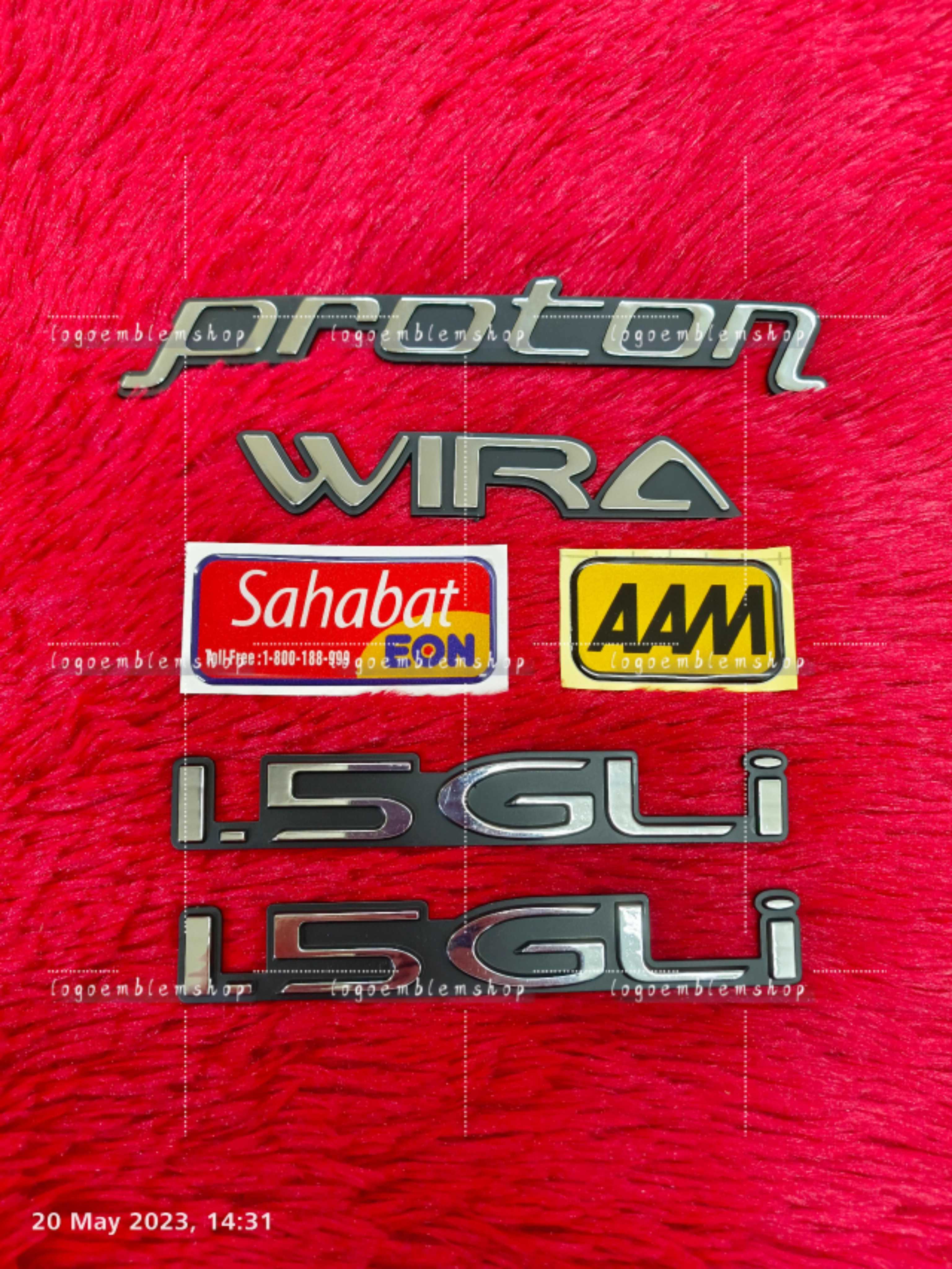 Car Sticker & Emblem Proton Wira 1.5 GLI / 1.6 XLI Logo AAM SAHABAT EON ...