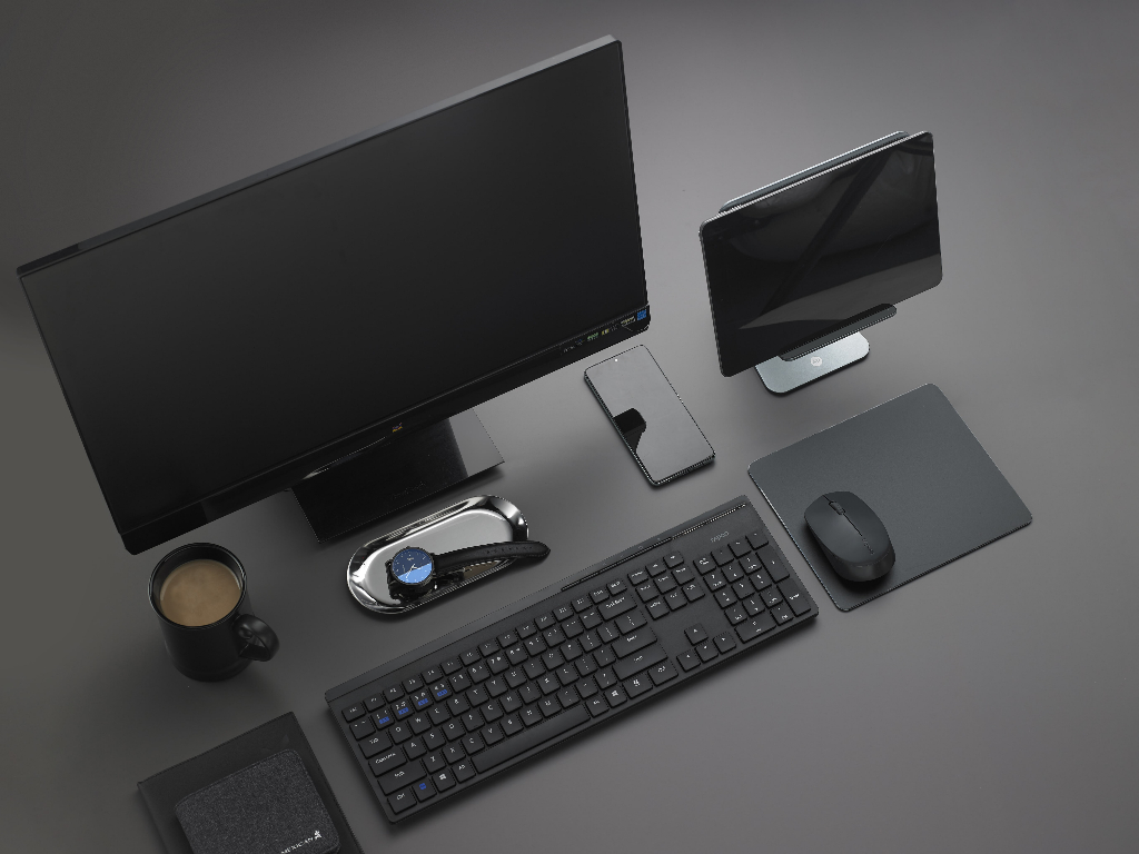 Rapoo 8110M Multi-Mode Wireless Bluetooth Keyboard/Mouse Combo Set - 2 ...