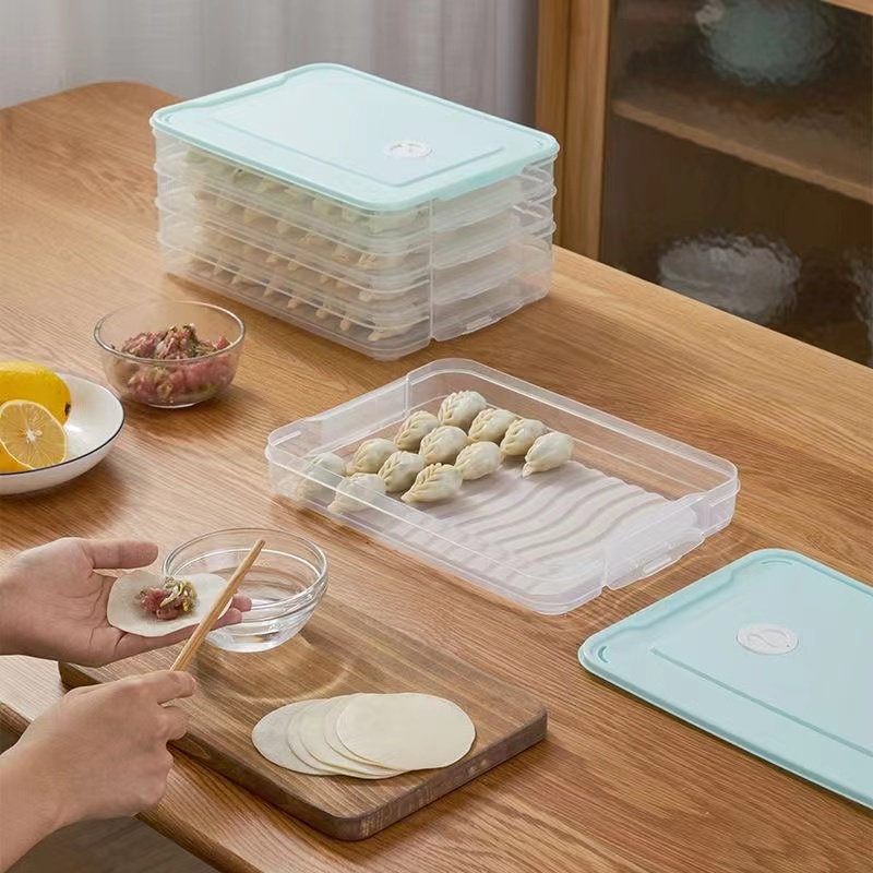 💝圆通馆💝 Multilayer Frozen Dumpling Storage Box Refrigerators Receive Egg ...