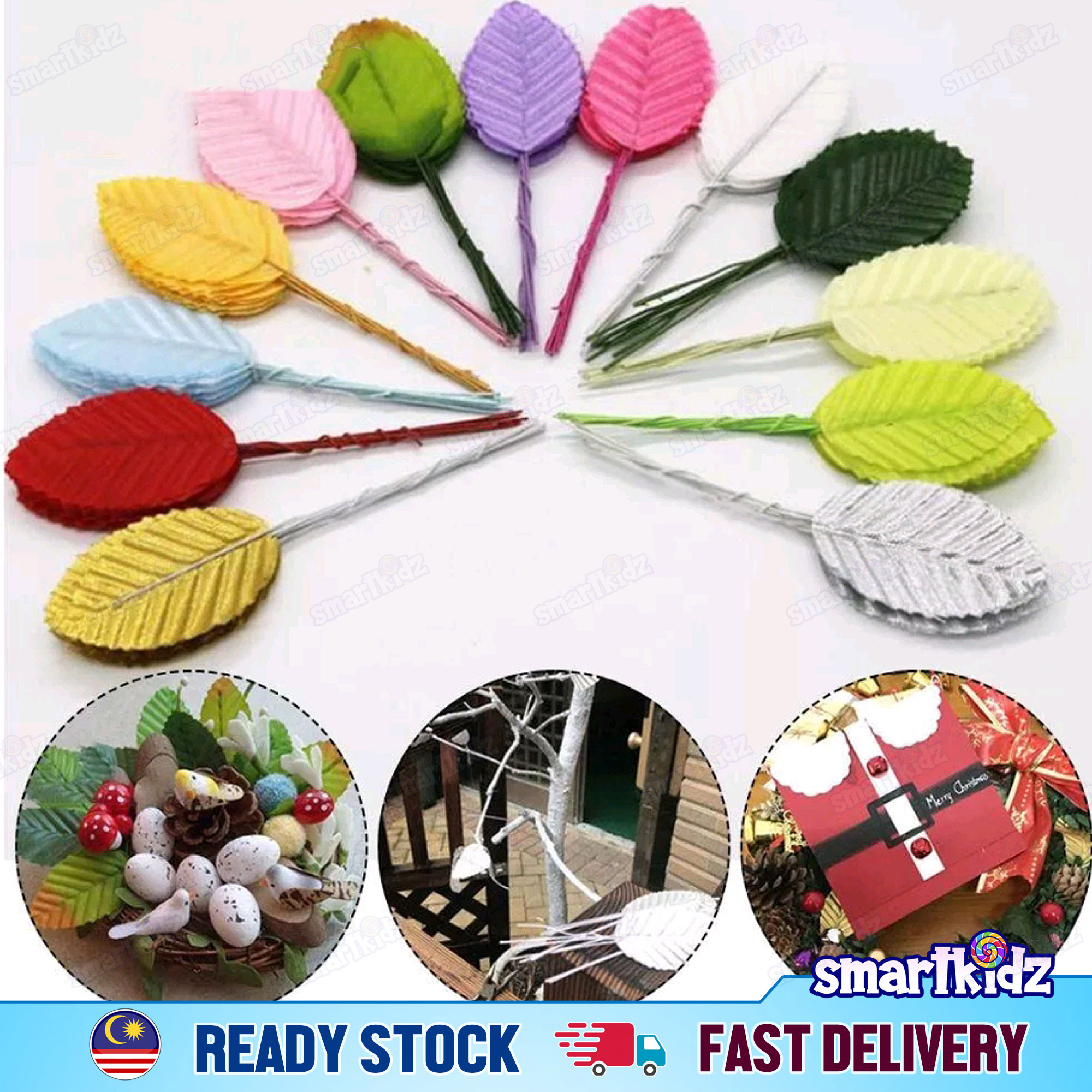 [10pcs/set] Daun Rose | Daun Bunga Rose | Artificial Flower Leaf ...