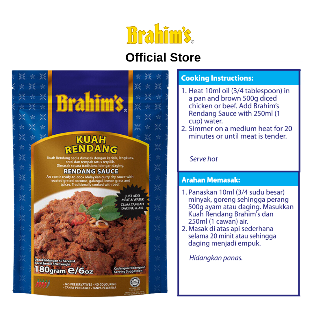 Brahim's Cooking Sauces - Blue Pouch 180g | Shopee Malaysia