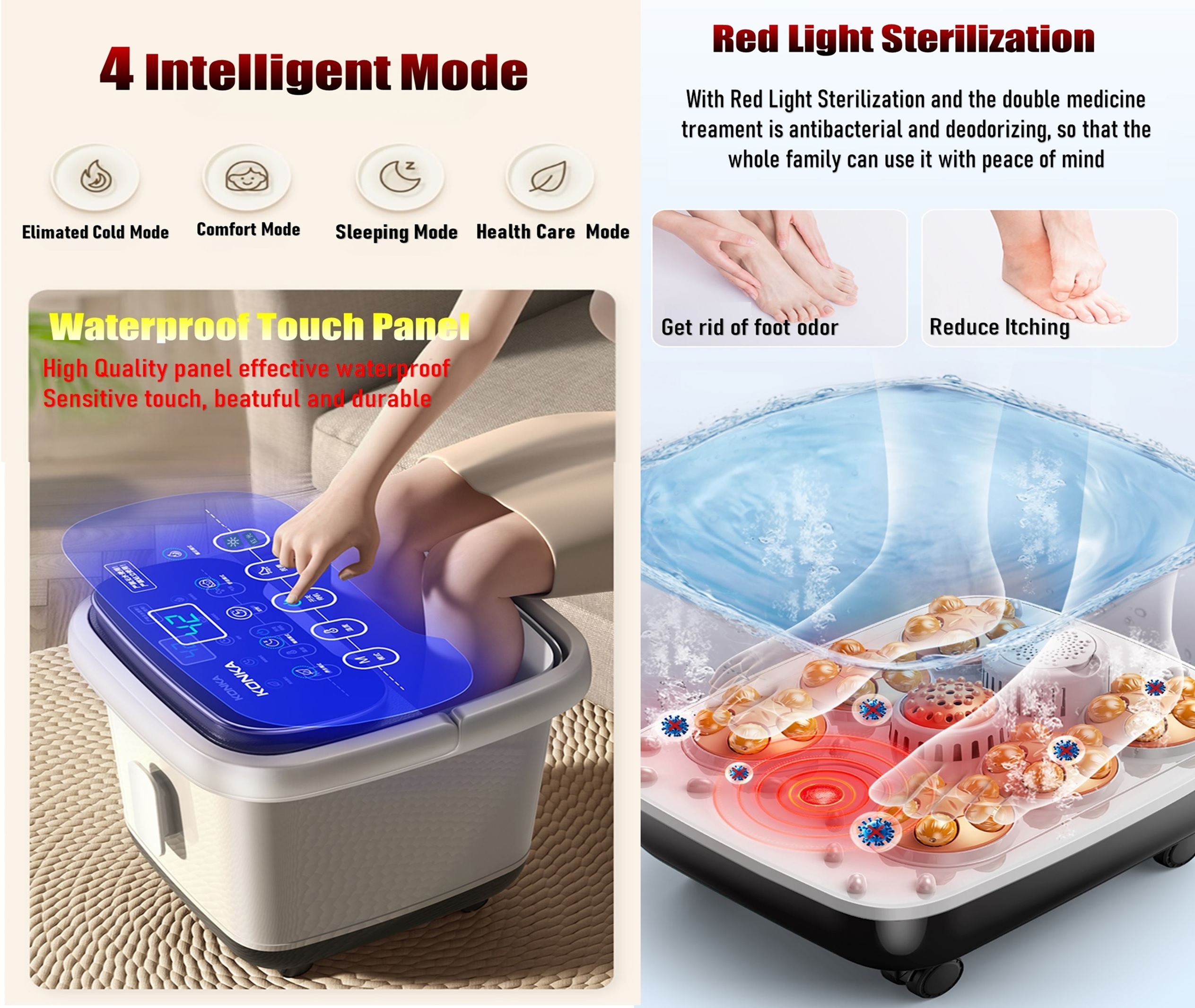 Fully Automatic Heating Foot Massage Foot Bath Electric Foot Spa Basin ...