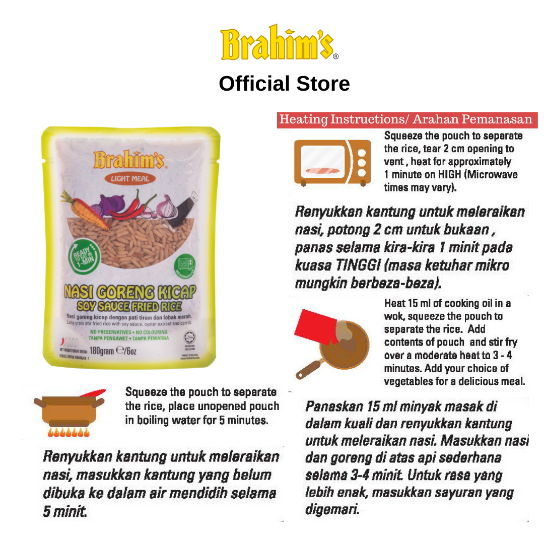 Brahim's Nasi Goreng Light Meal 180g | Shopee Malaysia