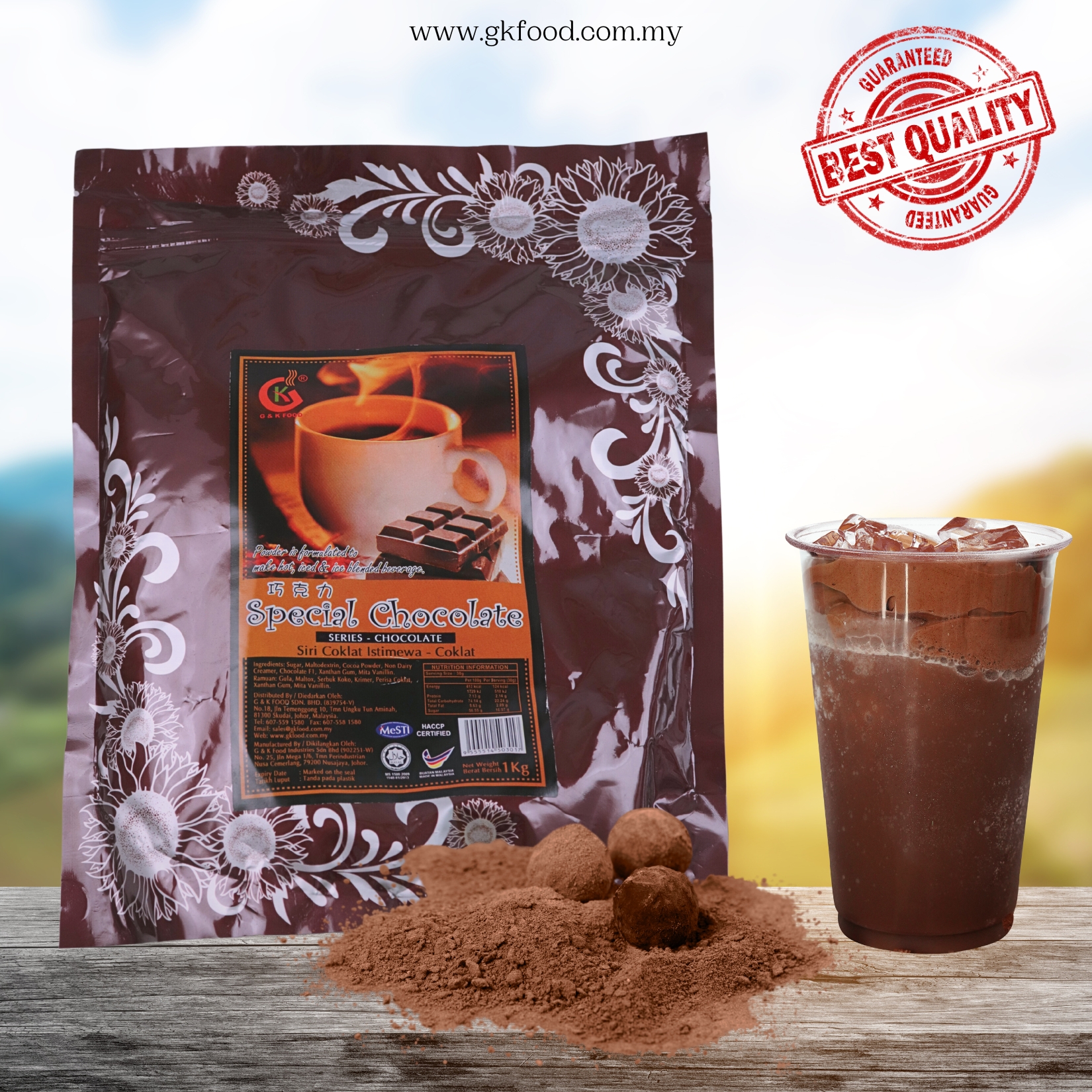 G&K CHOCOLATE POWDER 1KG(HALAL) | SERBUK COKLAT HALAL | CHOCOLATE ...