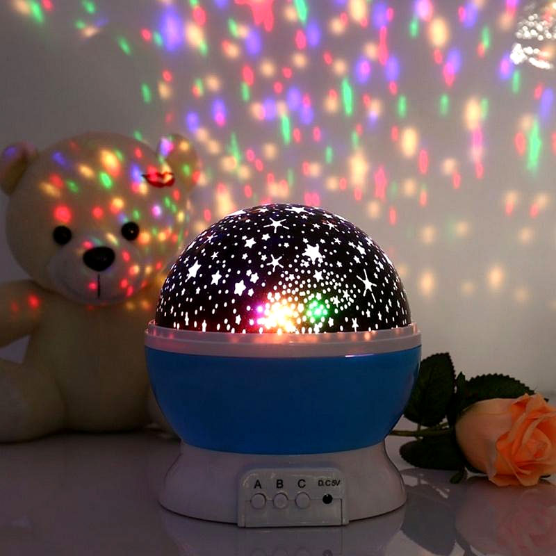 Galaxy Night Light Starry Sky Projector LED Rotating Star Lamp Bedroom ...