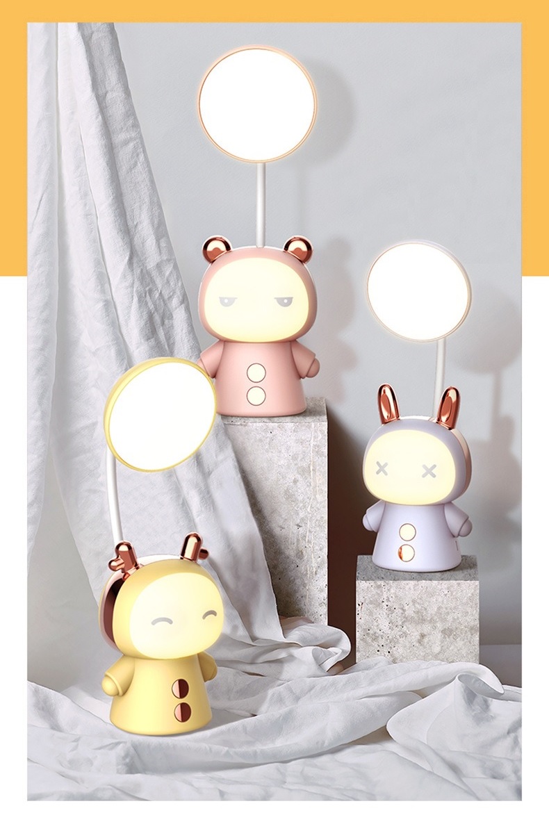 Adjustable Study Table Lamp Learning LED Desk Lamp Rechargeable Lampu ...