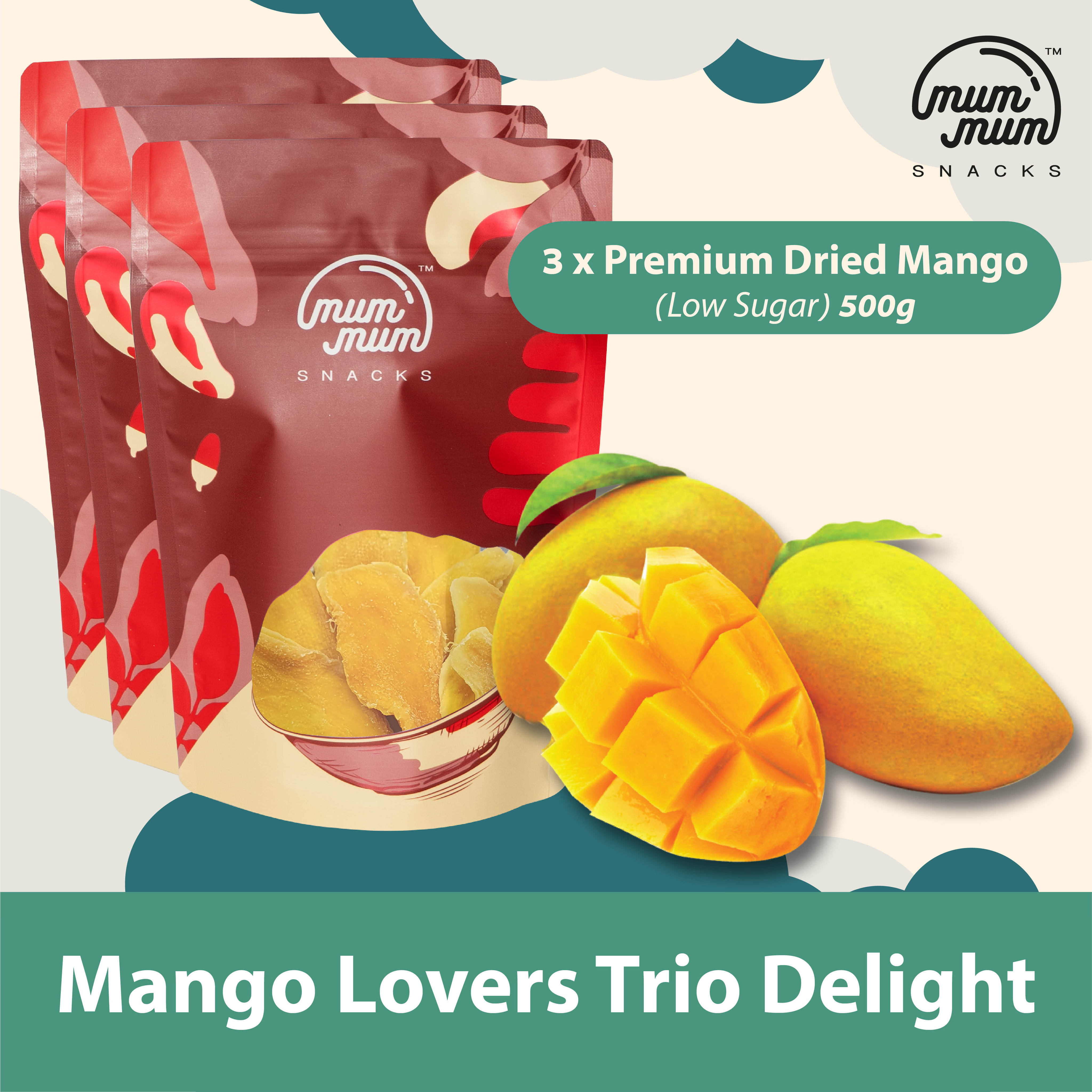 Mango Lovers Trio Delight [500g each] - Premium Dried Mango | Shopee ...