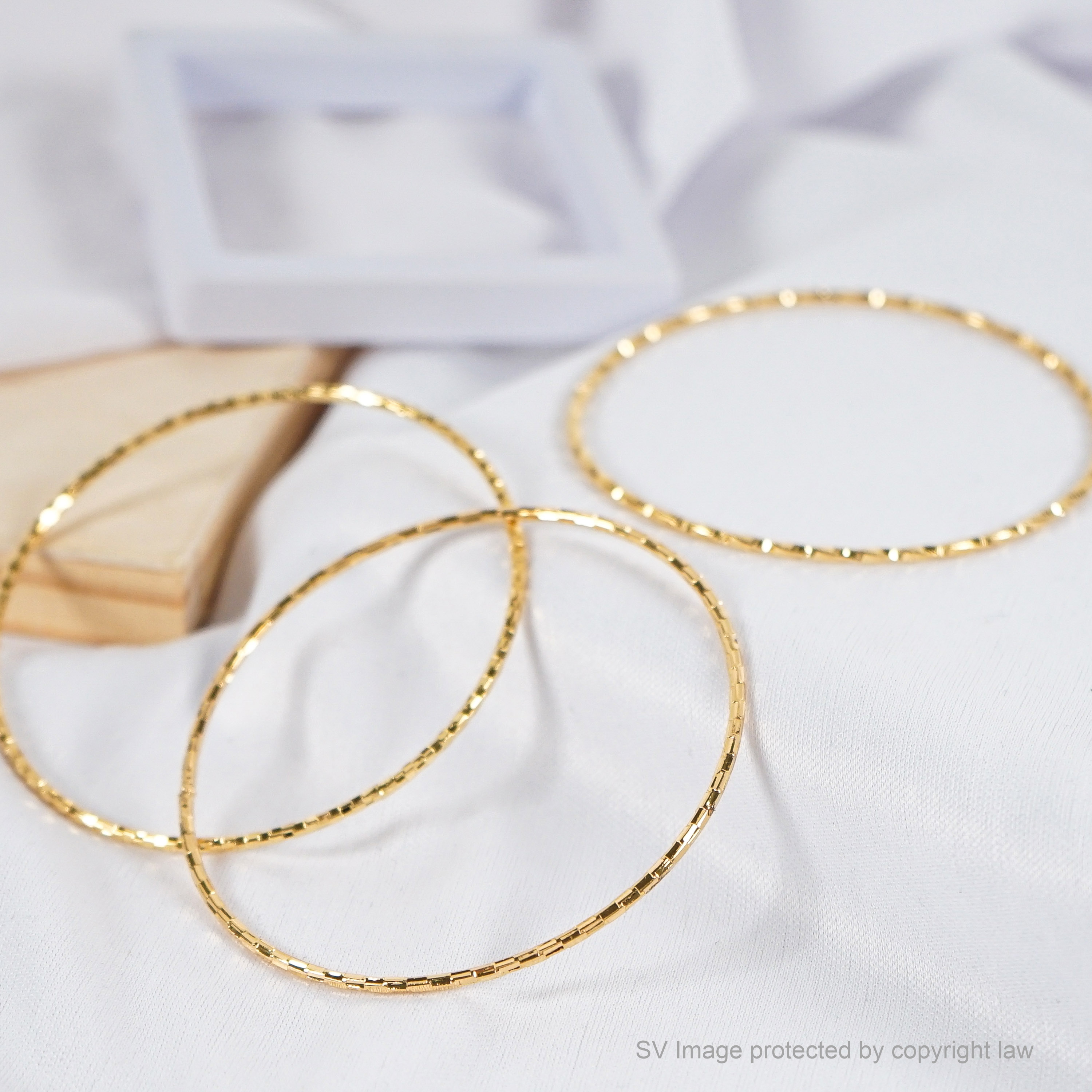 24K Gold Plated Gelang Emas Korea Simple And Manik Beads Ball Ring Bell ...