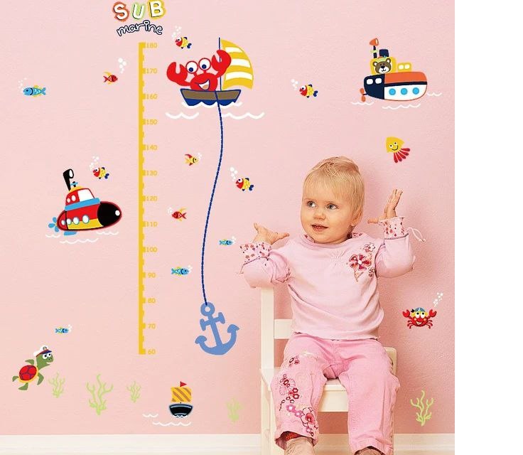 DIY height measurement wall stickers for child room | ukur ketinggian ...