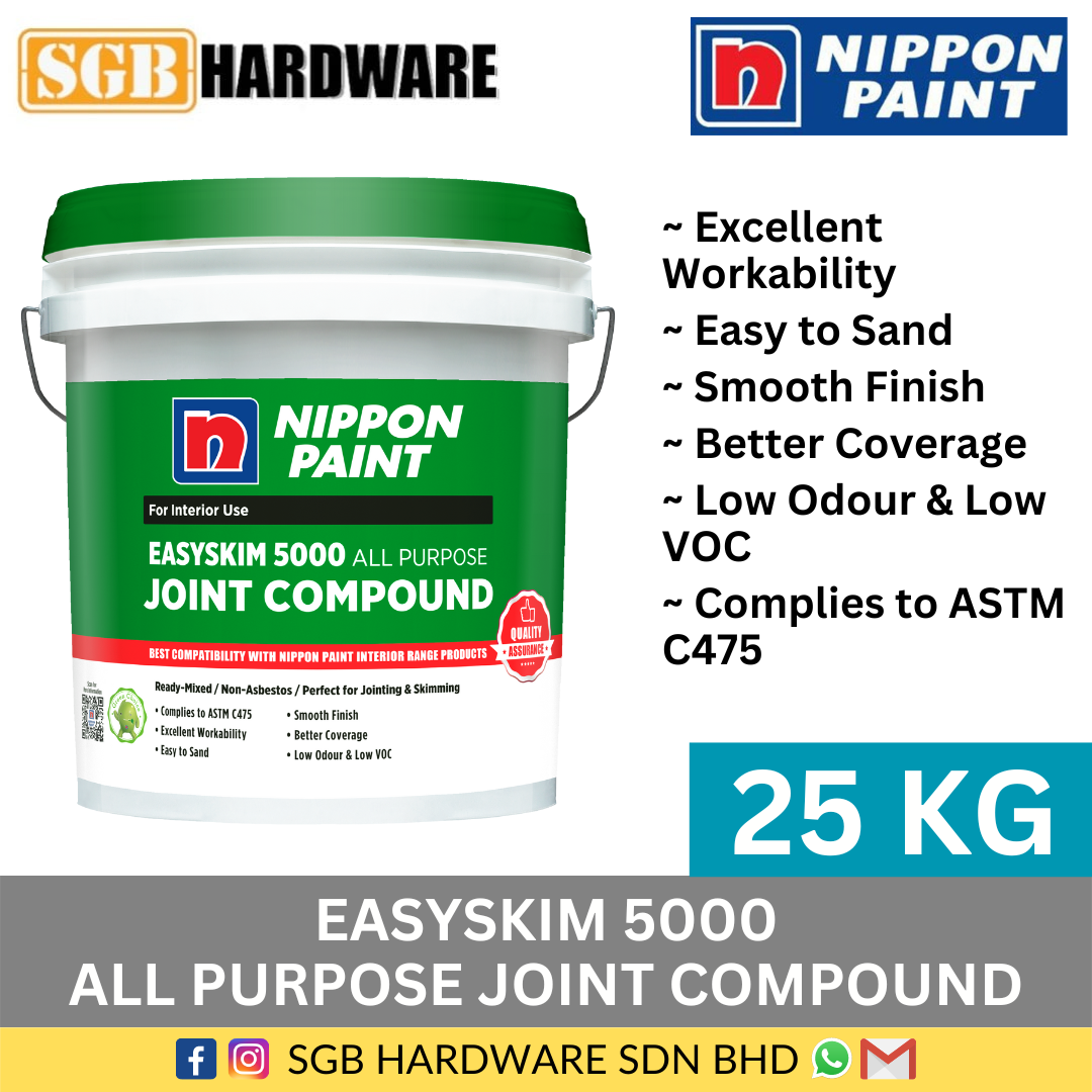Nippon Paint Easyskim 5000 / All Purpose Joint Compound 5kg & 25kg ...