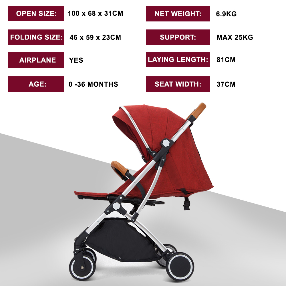 Cabin Size Baby Stroller Lightweight Foldable Compact Stroller Bayi ...