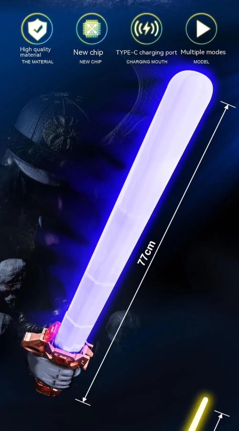 [RECHARGEABLE]FEO Lightsaber Laser Sword Finger Spin RGB Light Saber ...