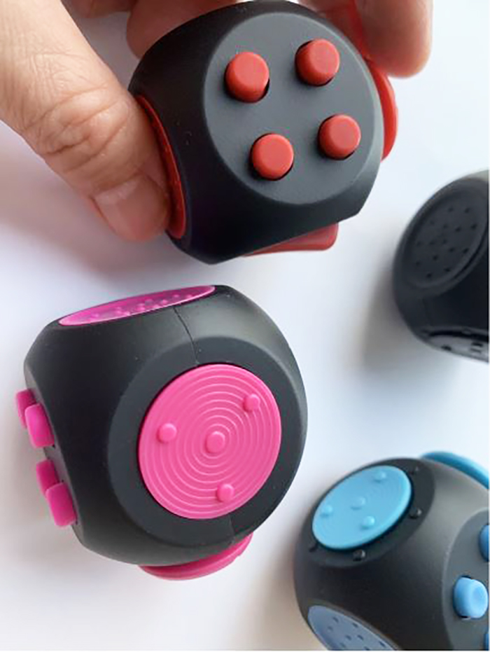 Round Fidget Cube Calming Reduce Stress And Anxiety with case Anti ...