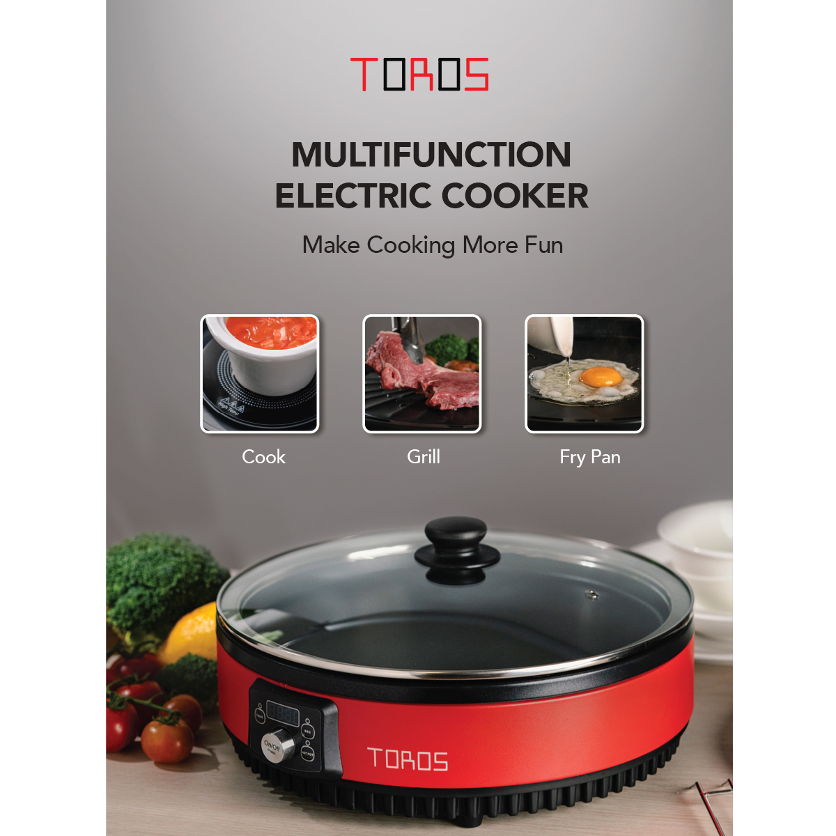 [Official Store] Buffalo Toros Multifunction Electric Cooker KWT06 ...