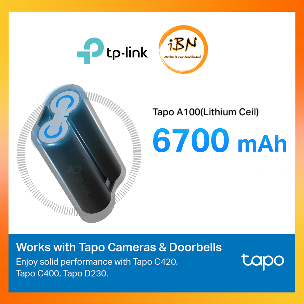 TP-Link Tapo A100 Battery Pack Compatible with Tapo Cameras and Video ...