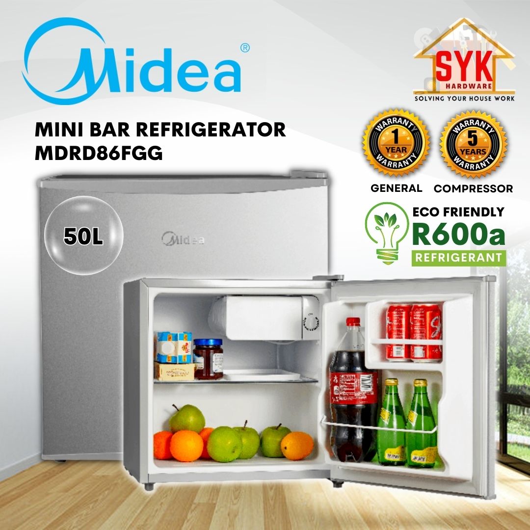 SYK Midea Mini Bar Fridge MDRD86FGG MDRD142FGD Small Refrigerator Small Fridge Peti Sejuk Kecil ...