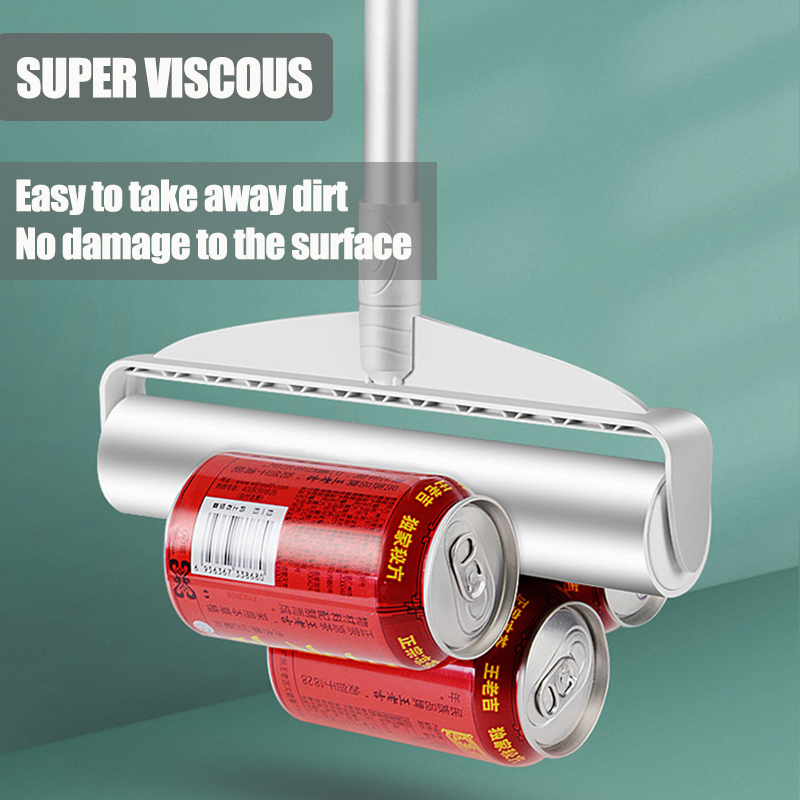 Long Sticky Lint Roller Paper Duster Cleaner Mop Hair Pet Fur Remover ...